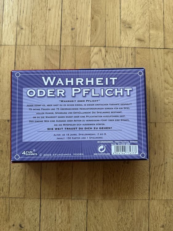 Erotisches Wahrheit oder Pflicht Spiel für Paare 18+ 🔥💋🎲 (Nuovo e nell'imballaggio originale) a ...
