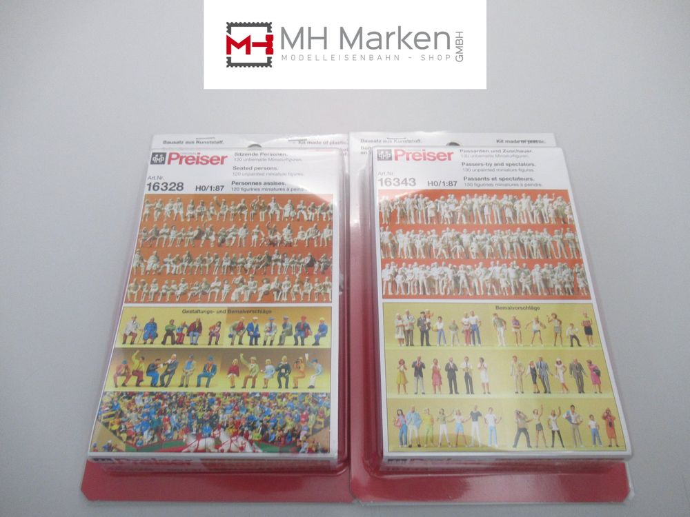 Preiser 16328 & 16343 unbemalte Figuren HO (Gebraucht) in Basel für CHF ...