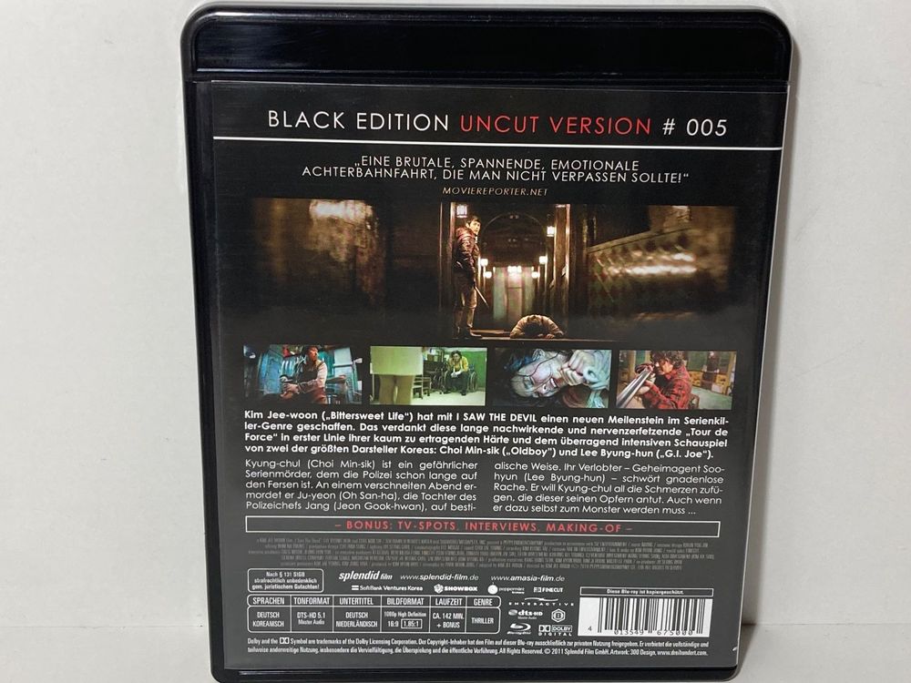 I Saw the Devil Blu Ray Uncut Black Edition | Kaufen auf Ricardo