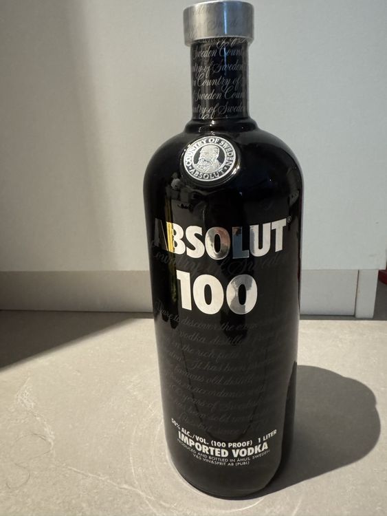 Absolut 100 Black, 1 Liter Flasche, 50% Vol., versiegelt (Neu und ...