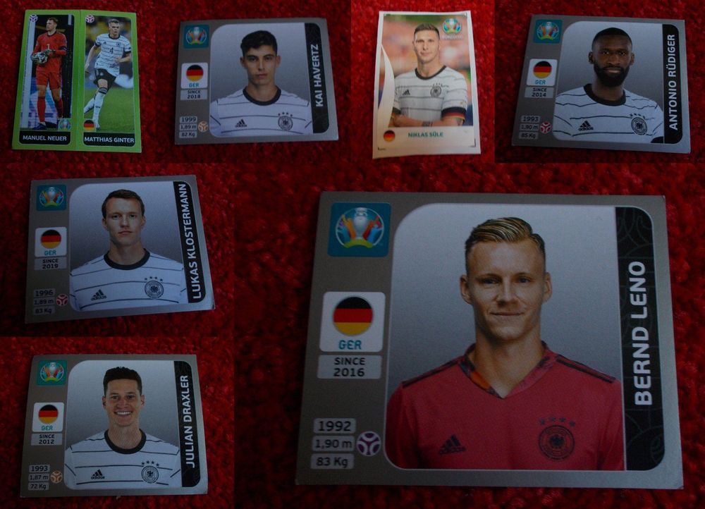 Panini EM 2020 Karten vom Deutschen Team (Gebraucht) in Rickenbach-Sulz ...