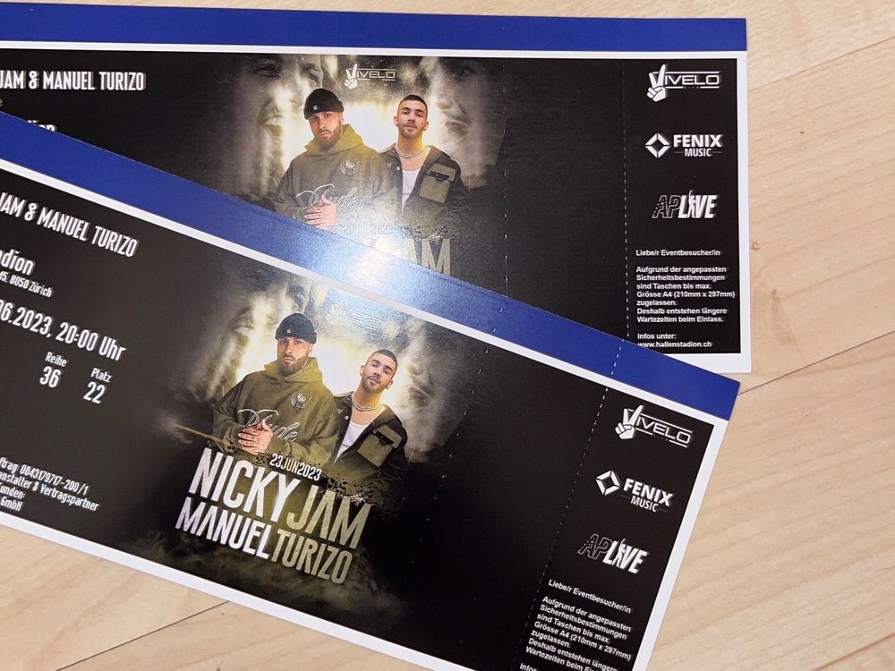 Nicky Jam Ticket | Kaufen auf Ricardo