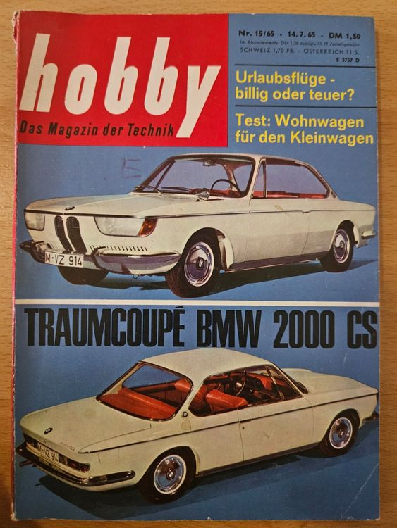 Hobby 15/65 BMW 2000 CS Charterflüge xx (Gebraucht) in Flawil für CHF ...