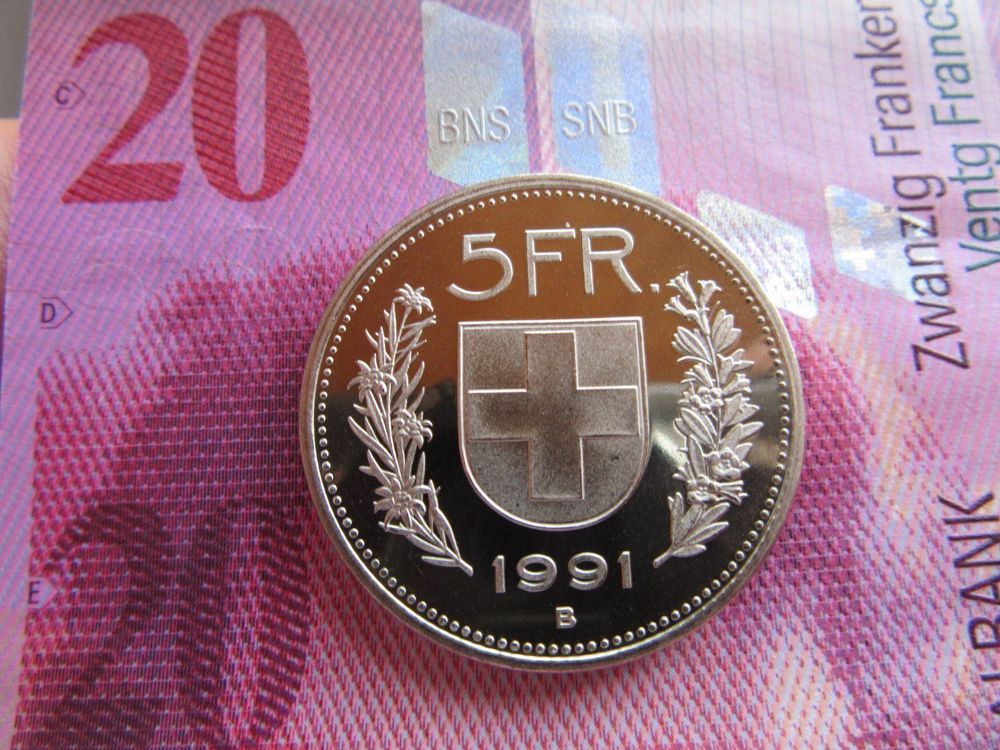 5 FRANKEN 1991 TOP STGL TOP 26.100 STK | Kaufen auf Ricardo