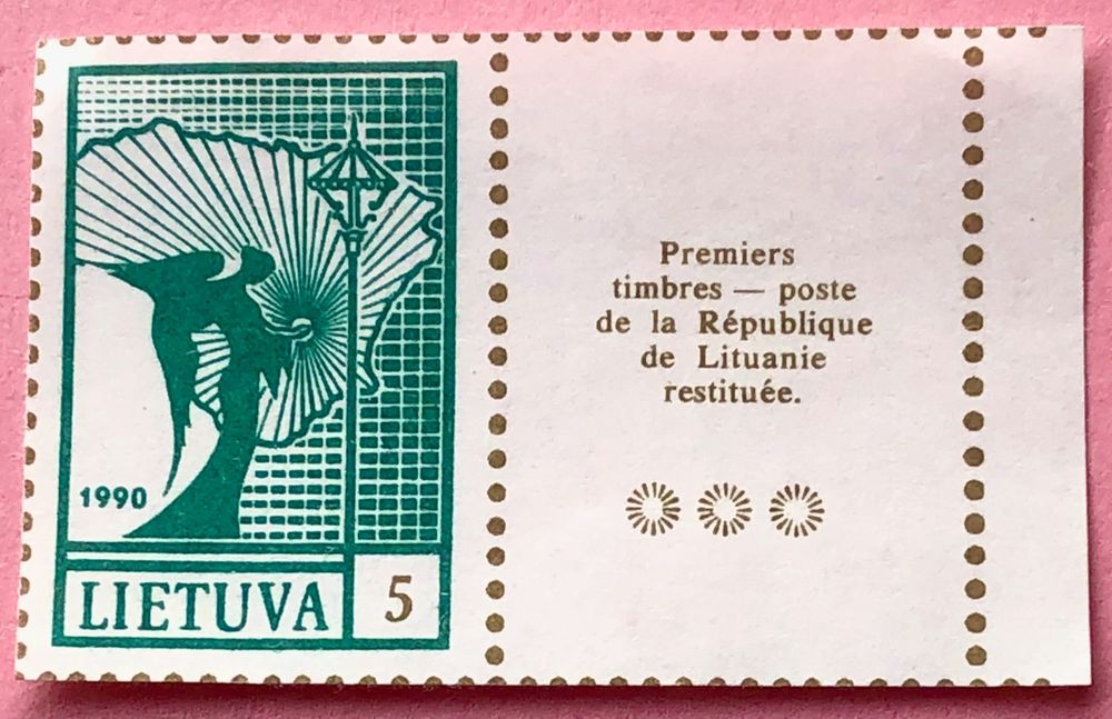 Briefmarken aus Lettland 1990 Engel und Karte (Gebraucht) in Aarau für ...