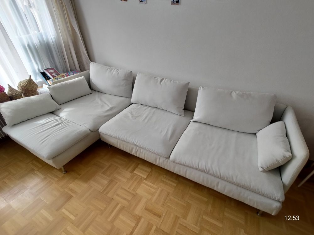 IKEA Söderhamn 3er Sofa + Recamiere in Fridtuna hellbeige | Kaufen auf ...