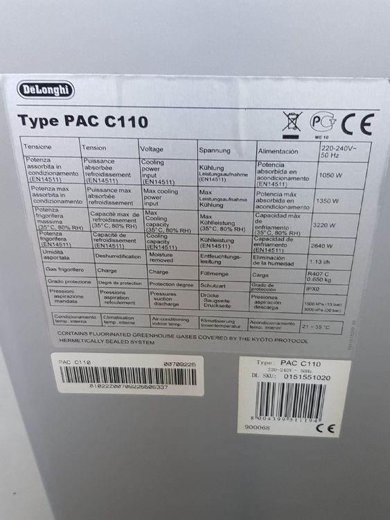 Portable Klimaanlage DeLonghi Pinguino PAC C110 | Kaufen auf Ricardo