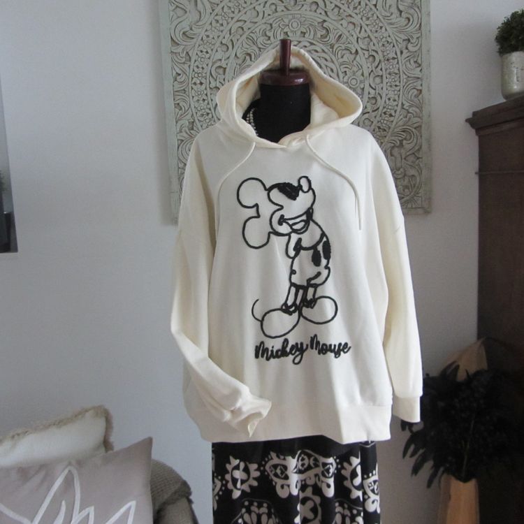 Trendy Oversize Hoodie offwhite Mickey Mouse (Neu (gemäss Beschreibung ...