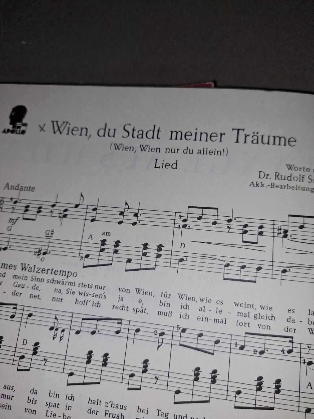 Klaenge aus Wien - Wiener Lieder - Notenmappe, Band 1 (Gebraucht) in ...