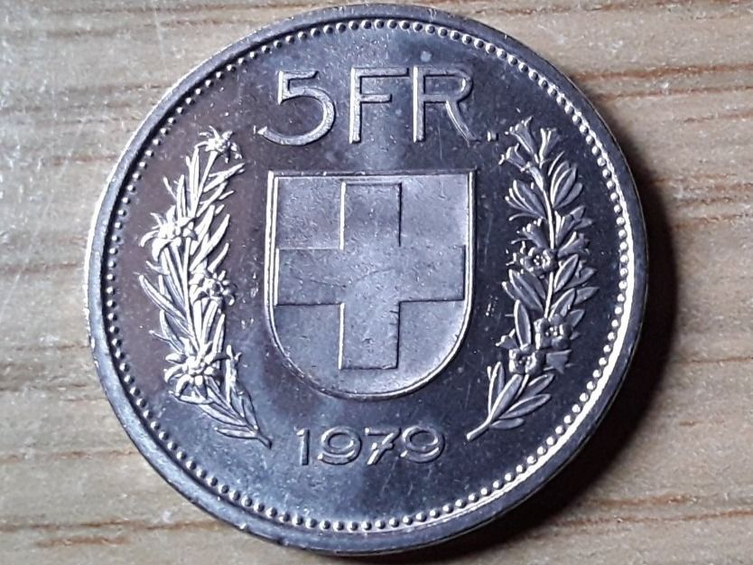 5 Franken 1979 - unzirkuliert - Kupfer-Nickel (Neu (gemäss Beschreibung)) in Münchenstein für ...