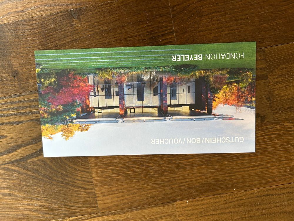 Fondation Beyeler Gutschein/Bon - Sommerausflug! (Neu und originalverpackt) in Zumikon für CHF ...