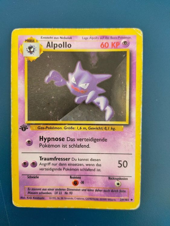 Pokemon - Alpollo 1. Edition - Basis (Gebraucht) in Subingen für CHF 1 ...