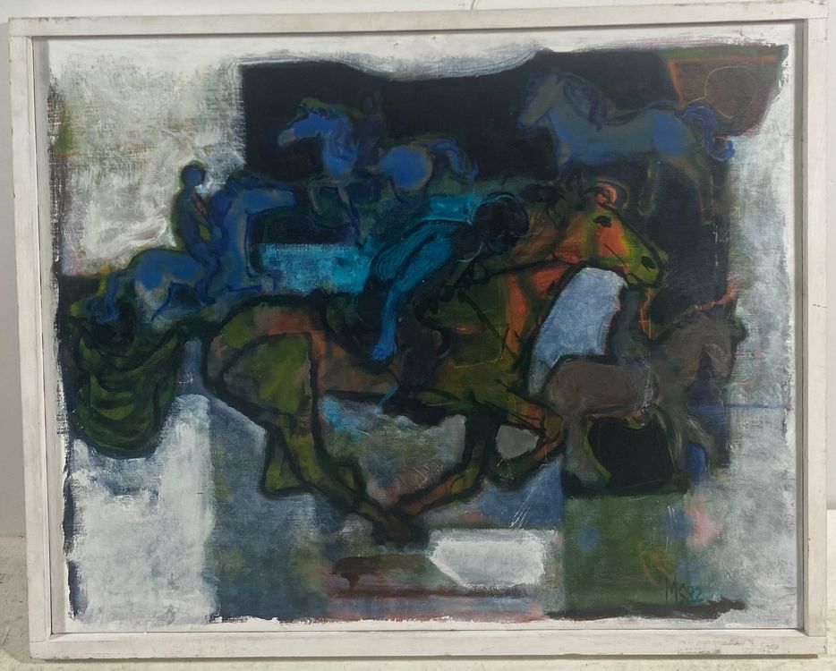 Gemälde von Pferden mit Reiter Monogrammiert (Gebraucht) in Root für CHF 19 – mit Lieferung auf ...