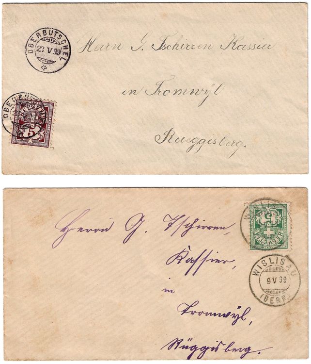 2 antike Briefumschläge aus 1899 (Gebraucht) in Köniz für CHF 1 – mit Lieferung auf Ricardo kaufen