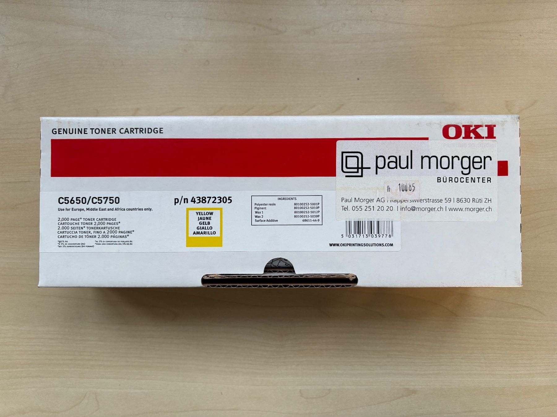 OKI Original Toner p/n 43872305 – Gelb – C5650 / C5750 (Neu und ...
