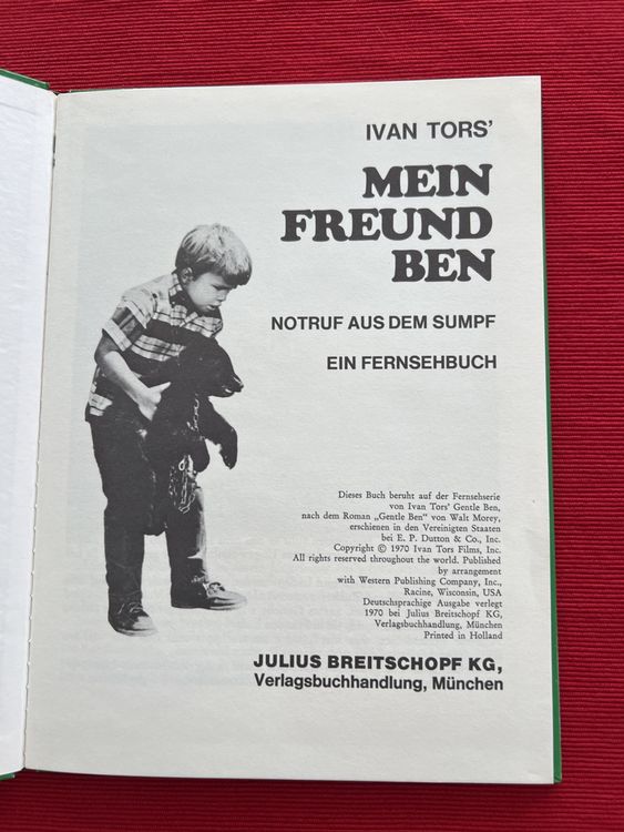 Mein Freund Ben, Foto Fernsehbuch, Notruf aus dem Sumpf 1970 | Kaufen ...