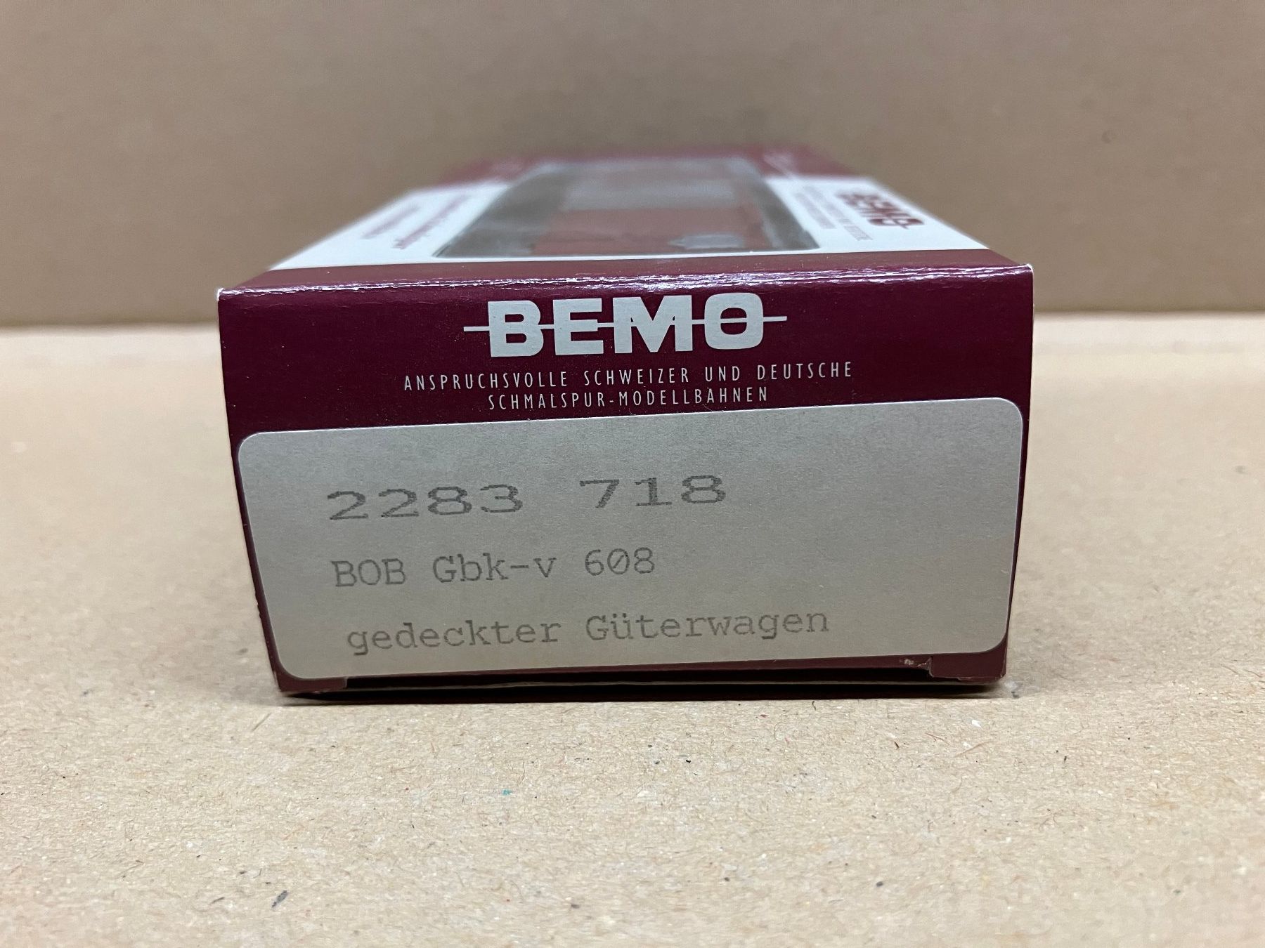 Bemo 2283 718 BOB Gbk-v gedeckter Güterwagen, H0m (Neu (gemäss ...