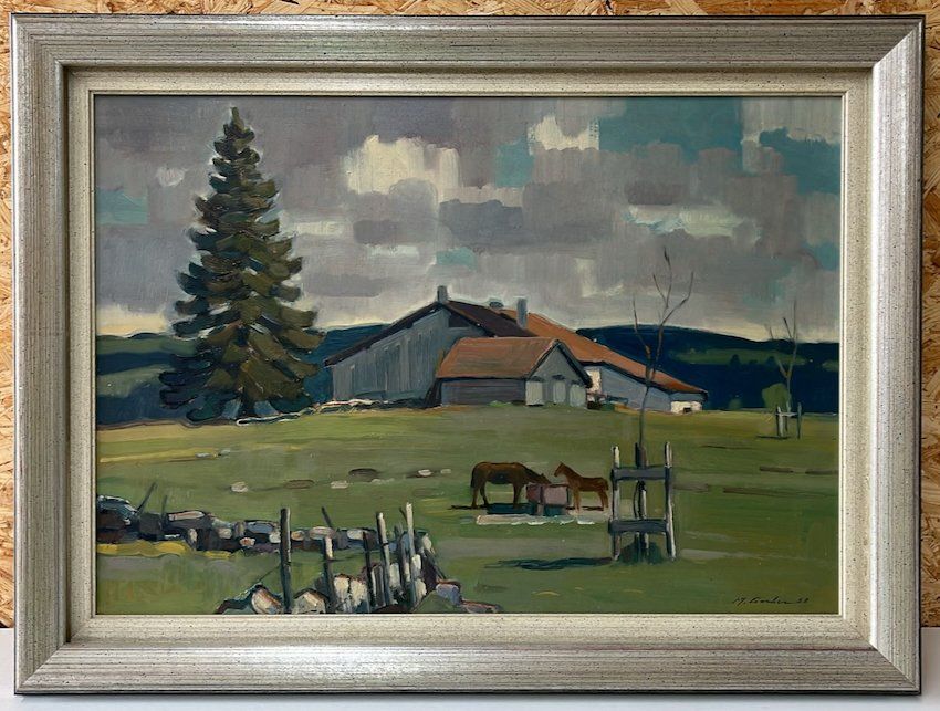 Bauernhaus - Szene, signiert M. Gerber (ID M249) (Gebraucht) in ...