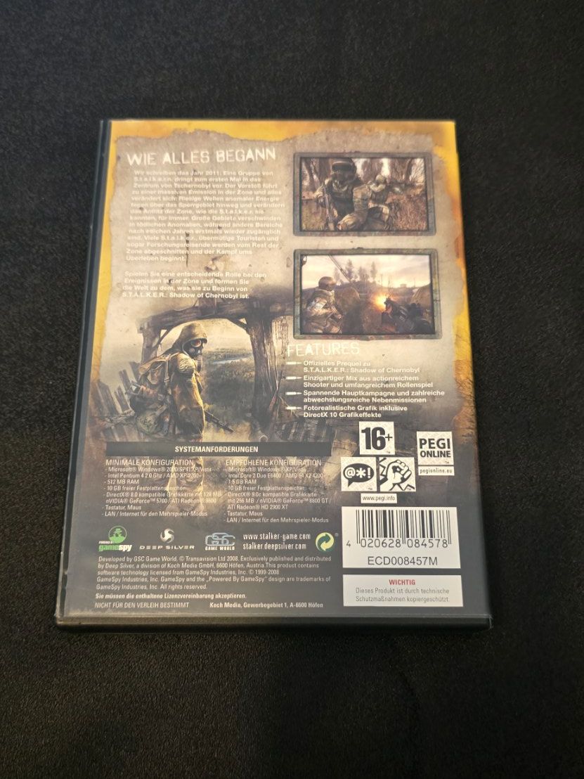 STALKER Clear Sky PC DVD (Gebraucht) in Rotkreuz für CHF 5 – mit ...