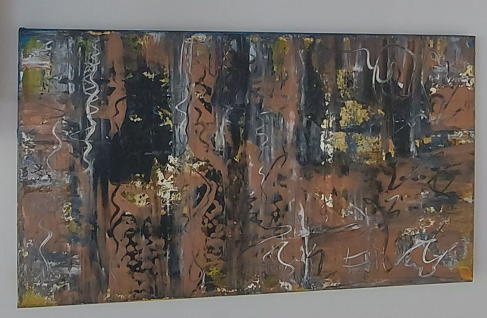 Gemälde Abstrakte Kunst von mir selbstgemalt 40×70 (Gebraucht) in Riehen für CHF 30 – mit ...