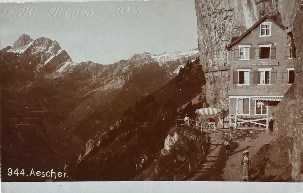 C. F. Umiker, St. Galllen - Echtfoto Berggasthaus Aescher (Gebraucht ...
