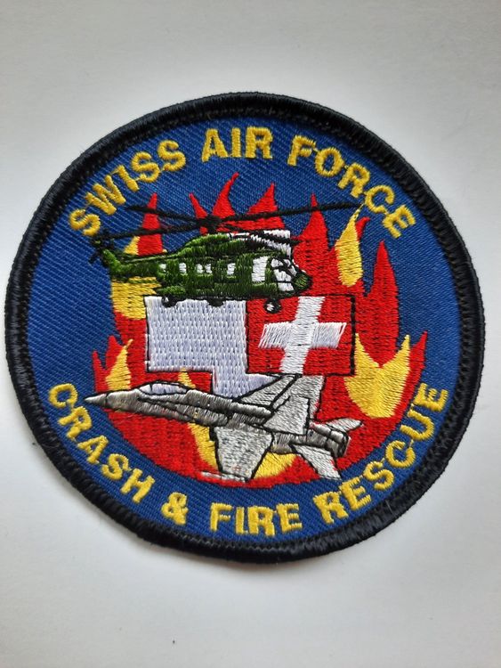 Stickabzeichen SWISS AIR FORCE CRASH & FIRE RESCUE (Gebraucht) in Gwatt ...