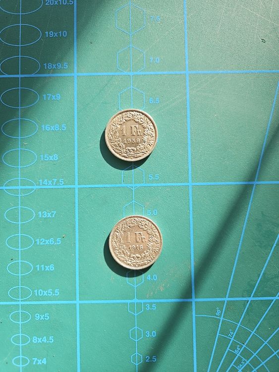 1 franc suisses 1916et 1959 . (D'occasion) à Monthey pour CHF 25 – avec livraison | Acheter sur ...