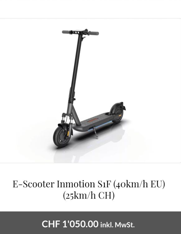 Inmotion l9 E-Scooter ca 3 jahre alt masiv wetterfest (Gebraucht) in ...