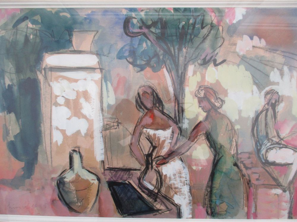 Carl Walter Liner 1914 - 1997, grosses, top Aquarell-Gouache (Gebraucht ...