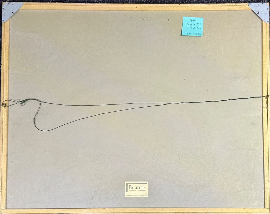 Josef Knecht, Bauernhofscene, Aquarell, 65x50 cm | Kaufen auf Ricardo