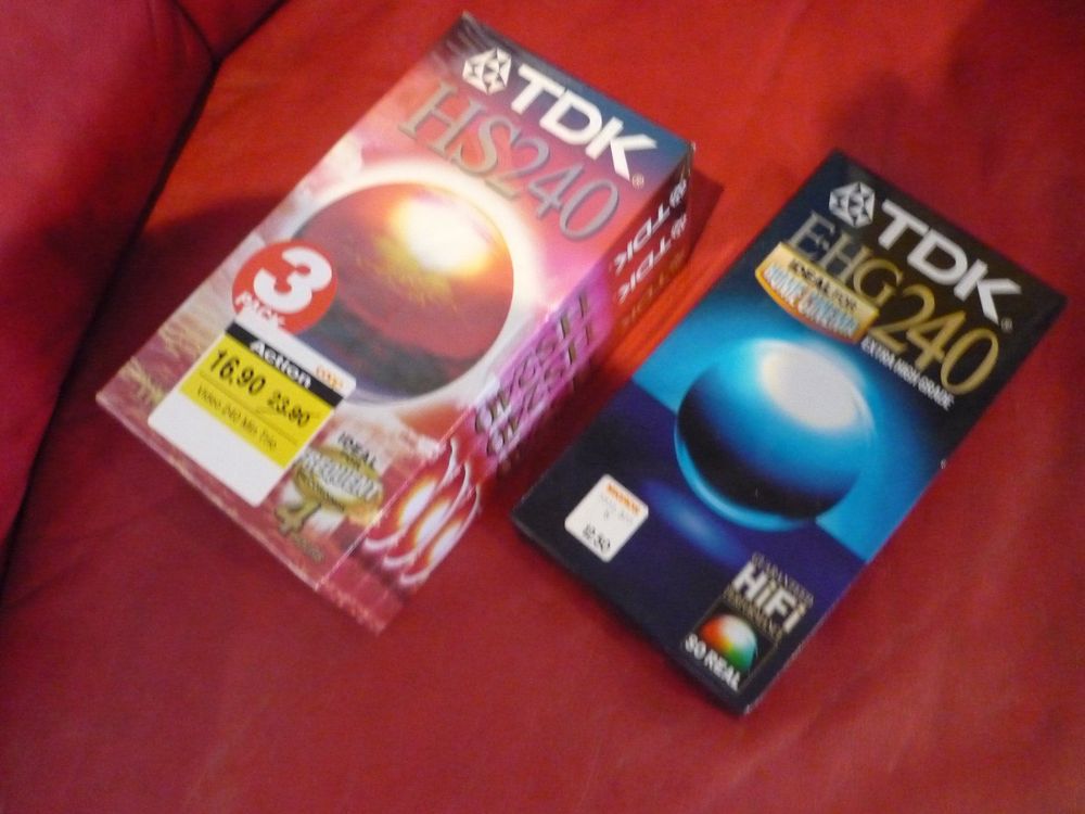 4 stk. TDK HS 240 VHS Videokassetten Neu OVP Leer Kassetten (Neu und originalverpackt) in ...