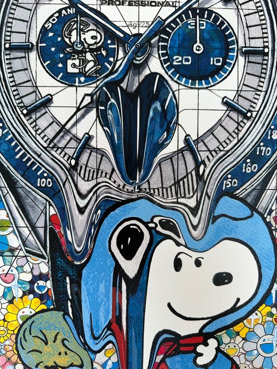 Death: Snoopy loves his Omega Speedmaster, signiert 23/100 (Neu (gemäss ...