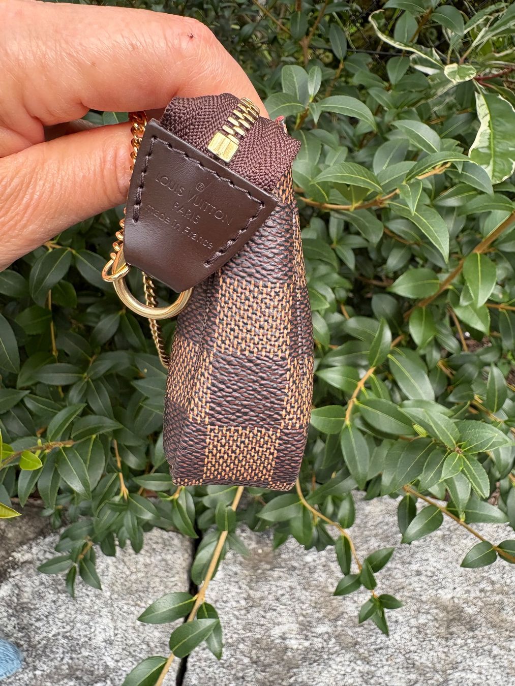Louis Vuitton LV Pochette Mini damier ébène neuf (Neuf (Voir ...