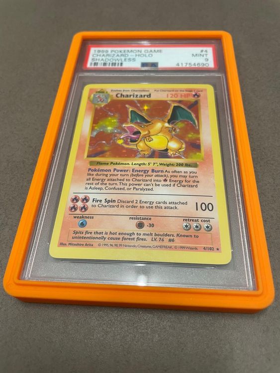 CHARIZARD GLURAK PSA 9 SHADOWLESS Pokemon Holo 1999 ENGLISH (Neu (gemäss Beschreibung)) in ...