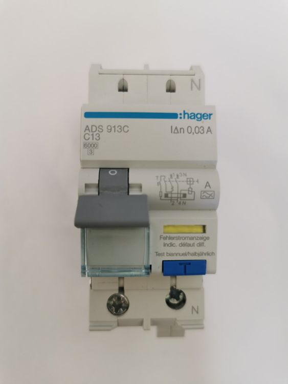 Fehlerstrom-Leitungsschutzschalter 1P+N 6kA C-13A 30mA Typ A | Kaufen auf Ricardo