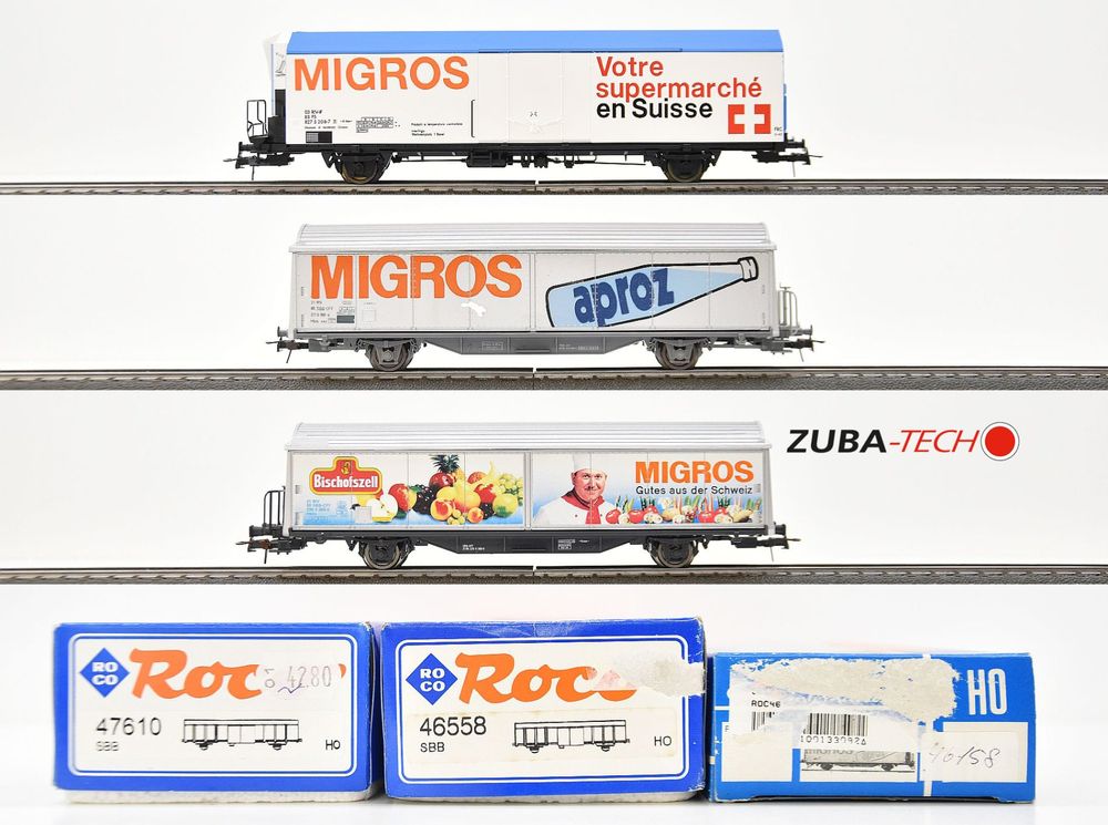 Roco 3x Schiebewandwagen der SBB H0 GS mit OVP (Gebraucht) in St. Gallen für CHF 1 – mit ...