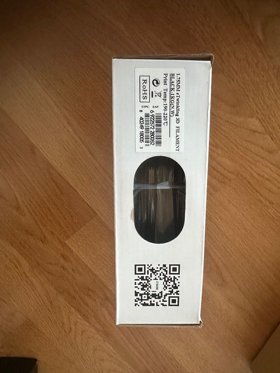 e sun Filament PLA 1.75mm twingling black Schwarz glitzer (Neu und ...