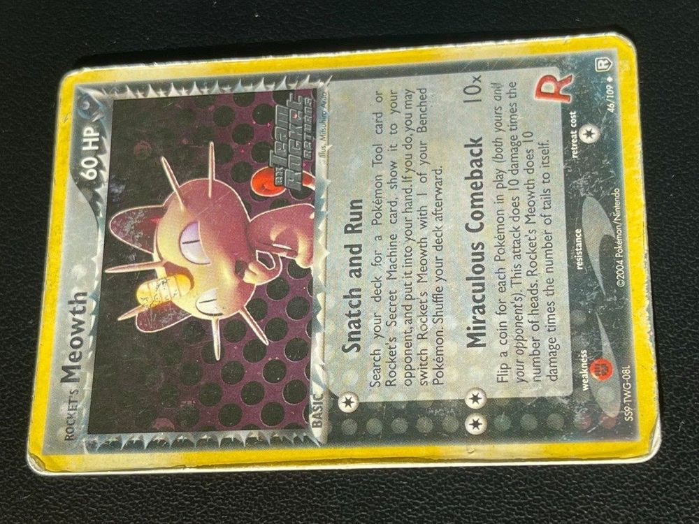 Rocket's Meowth 46/109 Reverse Holo Ex Team Rocket Returns (Neu (gemäss ...