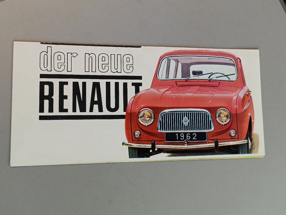Alter Automobil Prospekt / der neue Renault von 1962 (Gebraucht) in ...