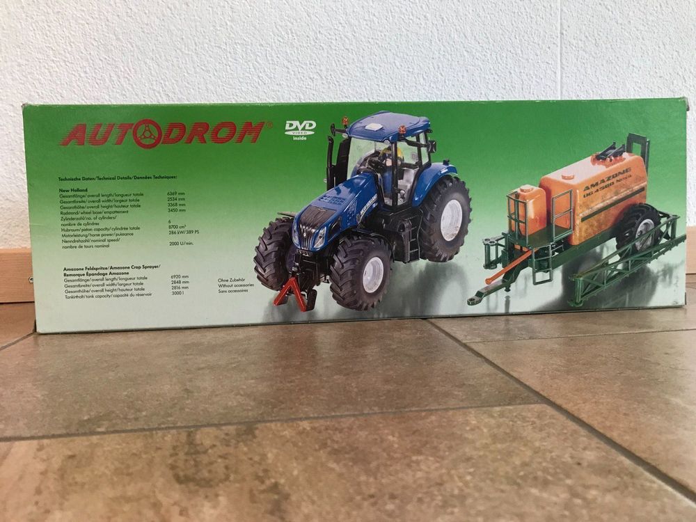 SIKU New Holland T8.390 mit Amazone UG 4500 Nova (Neu und ...