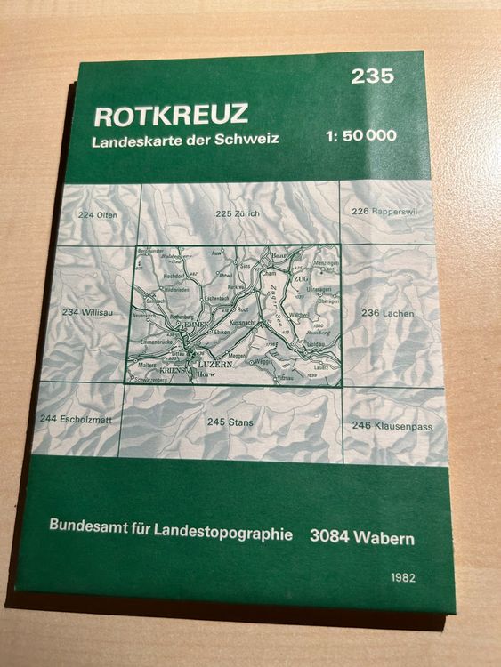 Rotkreuz - Alte Landkarte 1982 (Gebraucht) in Hagendorn für CHF 1.5 – mit Lieferung auf Ricardo ...