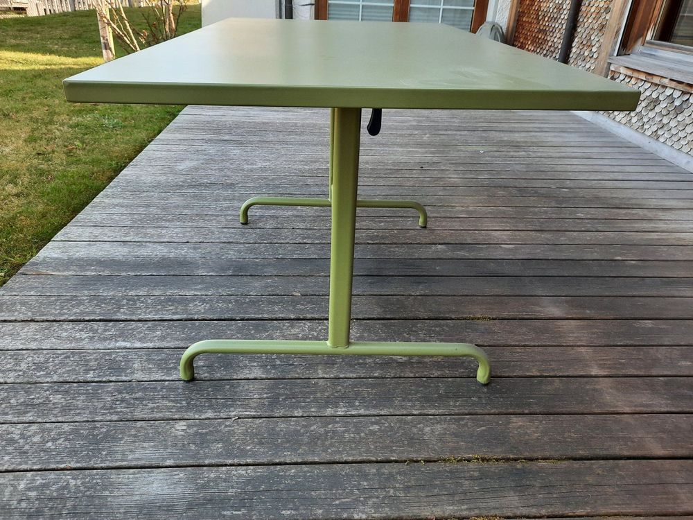Gartentisch Metall, Giardimo LAB Lisa olivgrün, umklappbar (Gebraucht ...