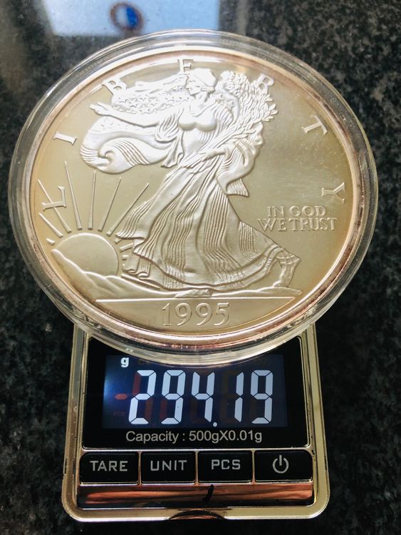 XXL Grosse LIBERTY 1995 Fein- Silbermünze 999 Half Pound PP | Kaufen ...