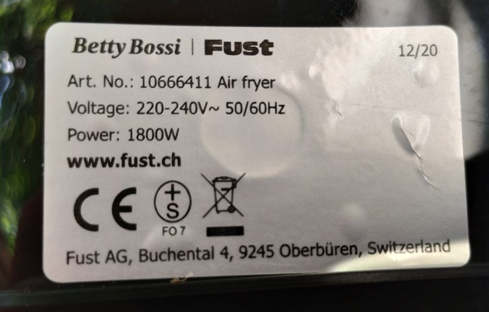 Betty Bossi, Fust Airfryer XXL 5.5L, Frittieren ohne Fett! (Neu (gemäss ...