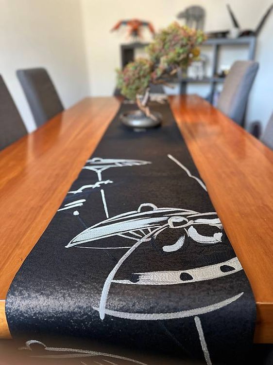 Japanischer Tischläufer Samurai neuw...Fukuro Obi Kimono (Gebraucht) in ...