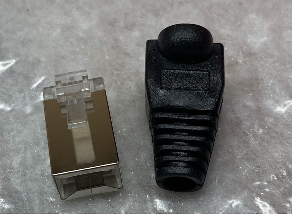 16 Stk. RJ45 Ethernet Netzwerkstecker 8-pol zum pressen (Neu und ...