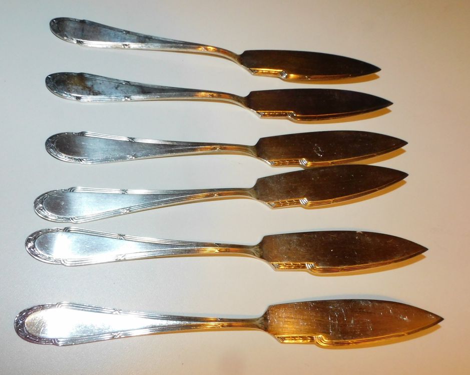 Fischmesser versilbert v WMF altes 6 teiliges Fischmesser (Gebraucht ...