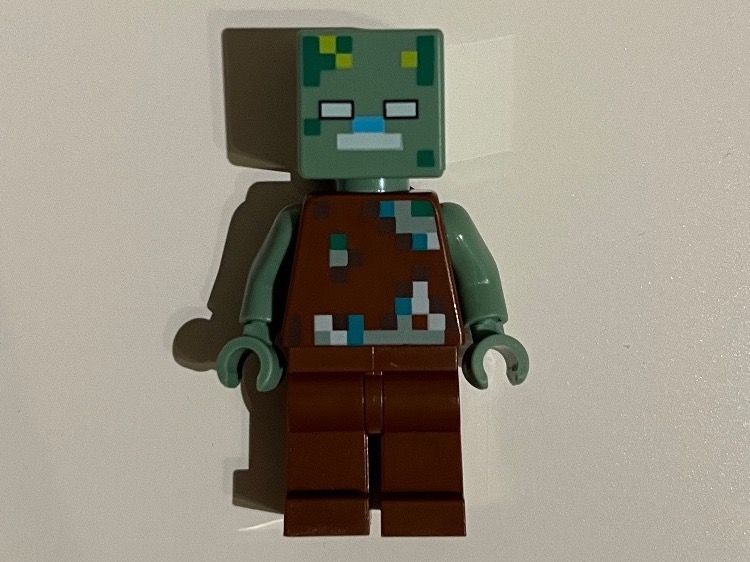 Lego Minecraft - Drowned Zombie - min088 (Nuovo (secondo la descrizione ...