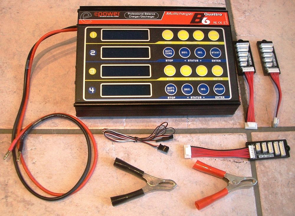 4-Fach Lipo Schnelllader, ePower Quattro B6 (Gebraucht) in Elsau für CHF 54 – mit Lieferung auf ...