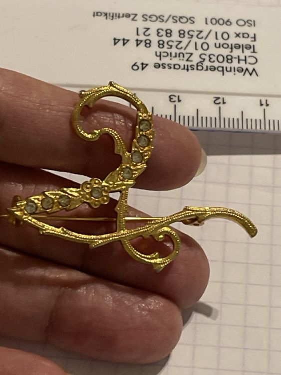 Broche vintage plaquée or jaune très bon état (D'occasion) à Kloten ...